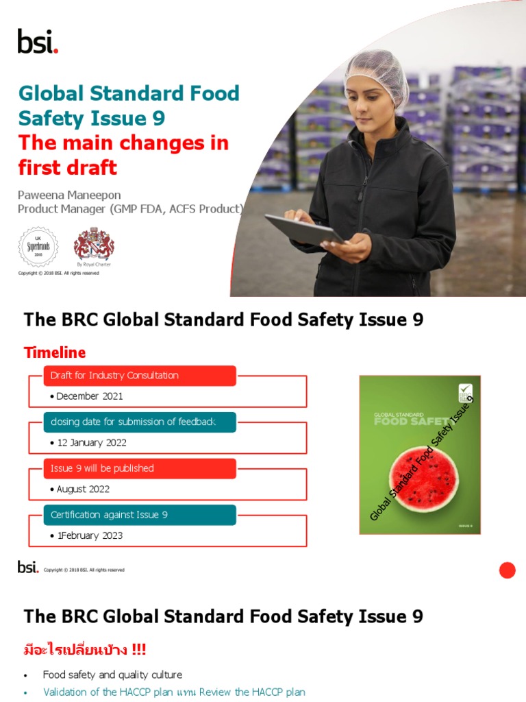 BRC Issue 9 Key Changes First Draft Webinar | PDF