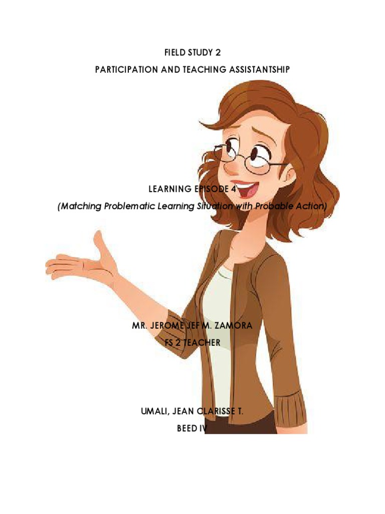 Field Study 2 Episode 4 - Jean Clarisse Umali | PDF | Reading ...