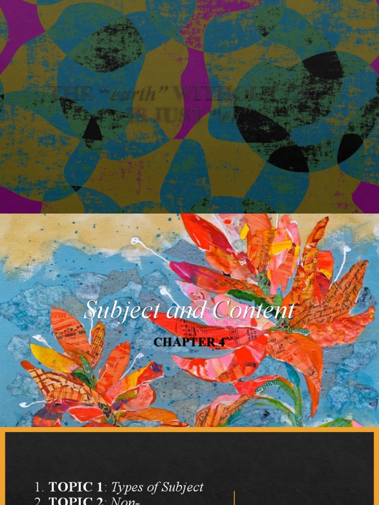 GEC7 Subjectandcontent | PDF | Abstract Art | Representation (Arts)