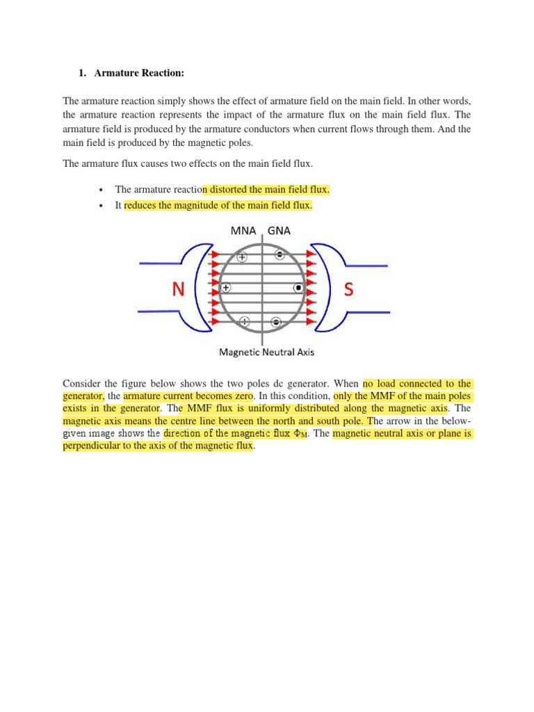 Armature Reaction and Commutation in DC Machines | PDF | Electric Motor | Inductor