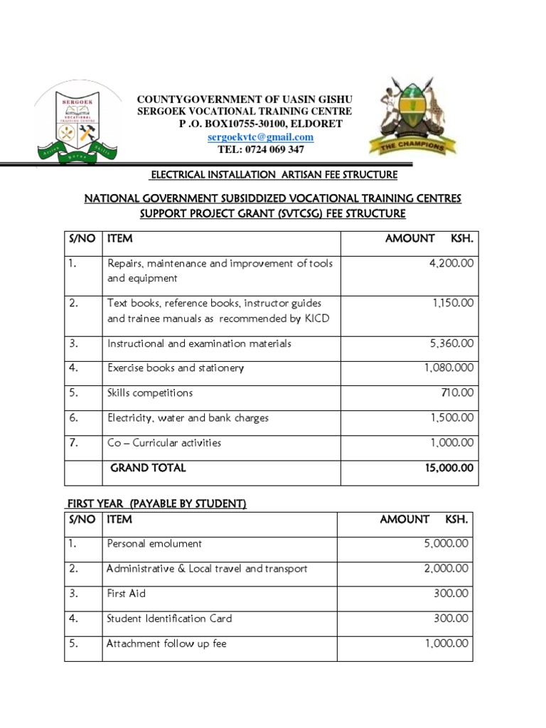 Electrical Fee Structure | PDF | Fee