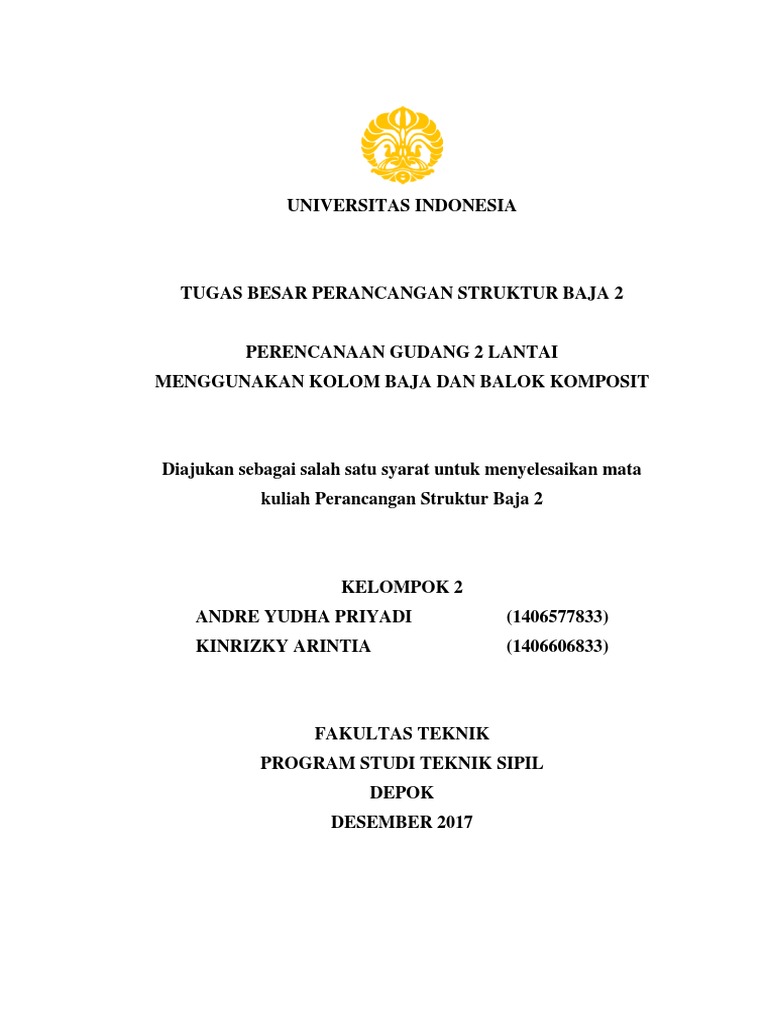 Laporan Tugas Besar Baja 2 | PDF