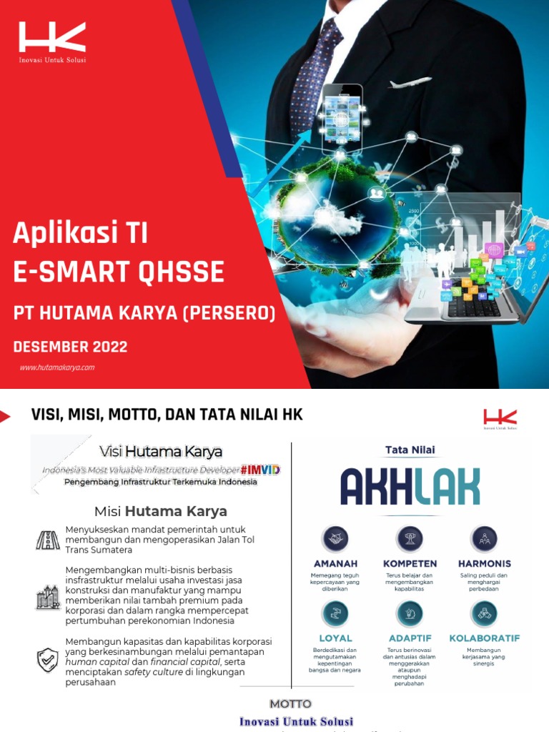 E-SMART QHSSE: Inovasi TI Hutama Karya | PDF | Bisnis