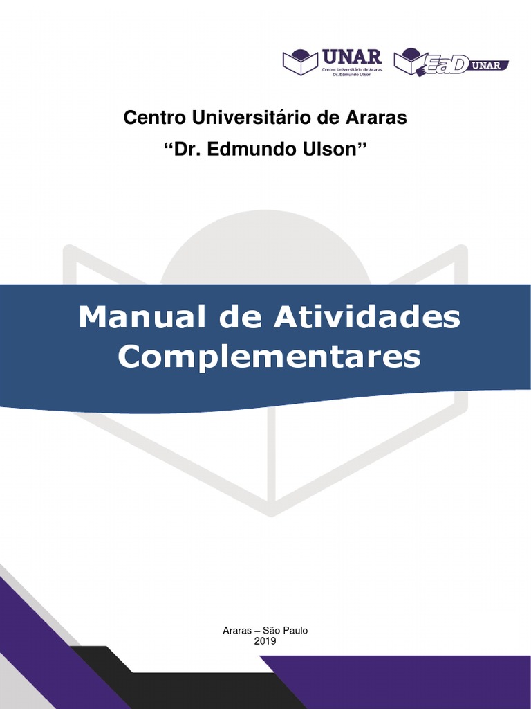 Manual Atividades Complementares UNAR | PDF | Sociologia | Ensino Superior
