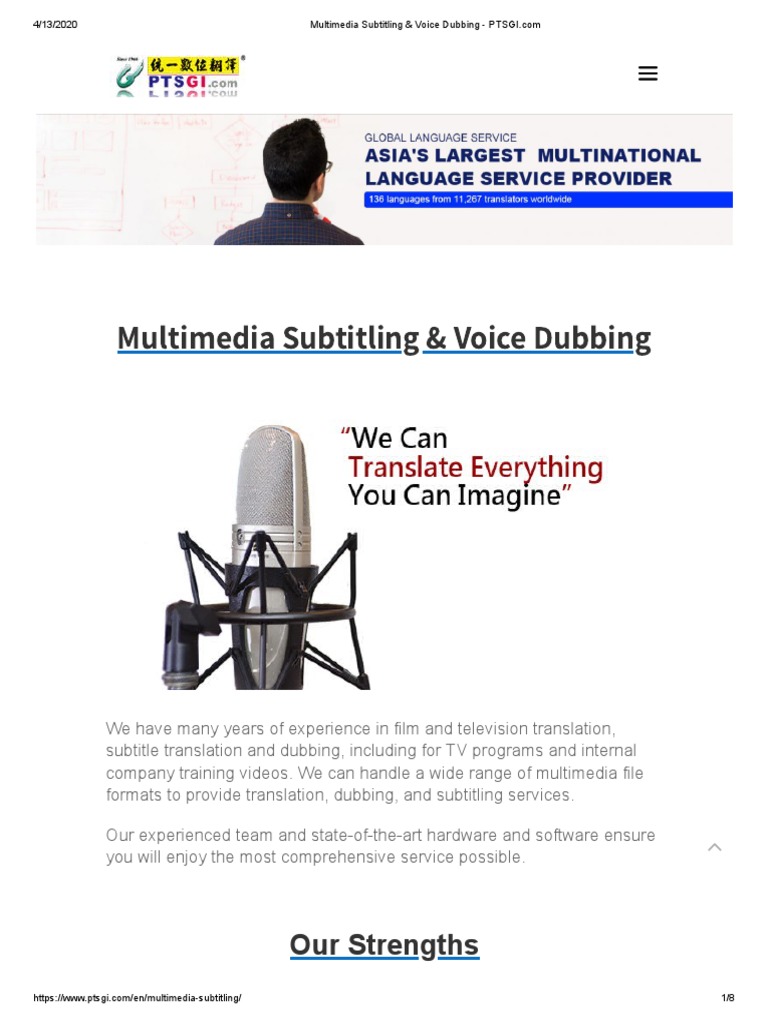 Multimedia Subtitling & Dubbing Services | PDF | Software | Software Development