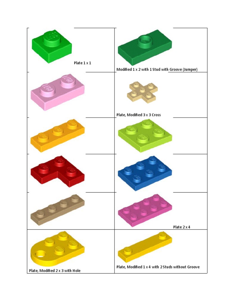 Label Part Komponen Lego | PDF | Vehicles