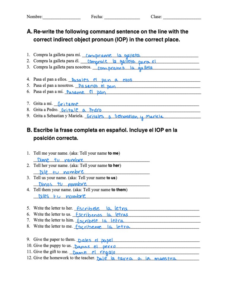 Spanish+2+ +práctica+ +Regular+Affirmative+Tú+Commands+++IOPs | PDF