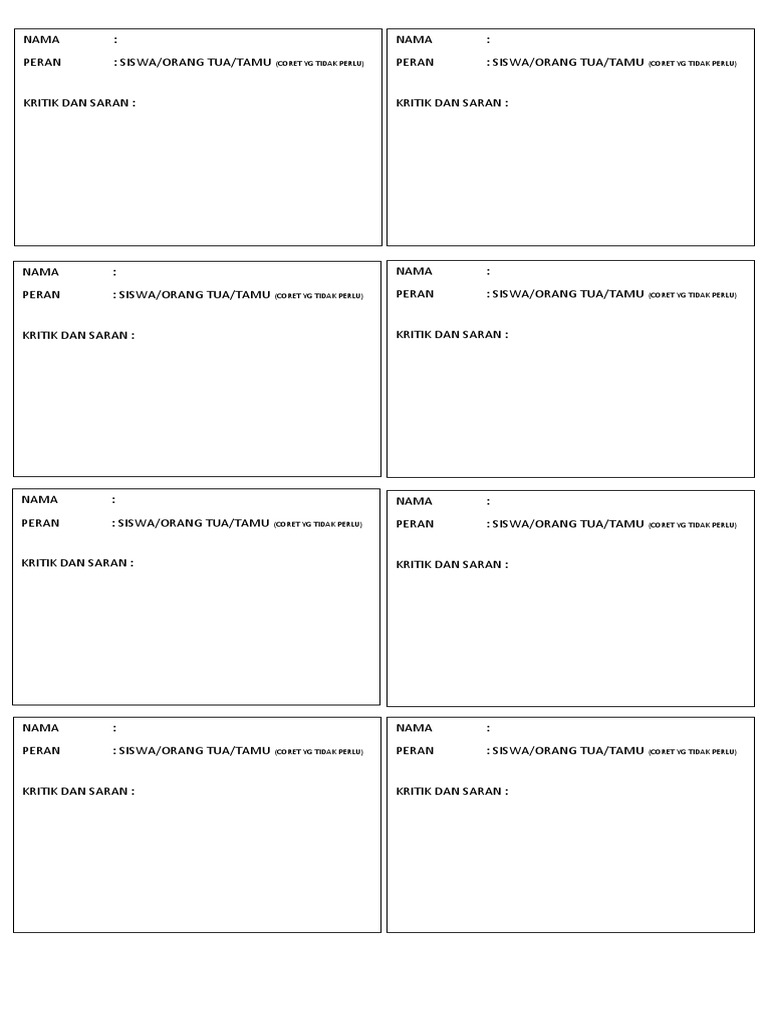 Form Kotak Saran Pdf Ilmu Sosial