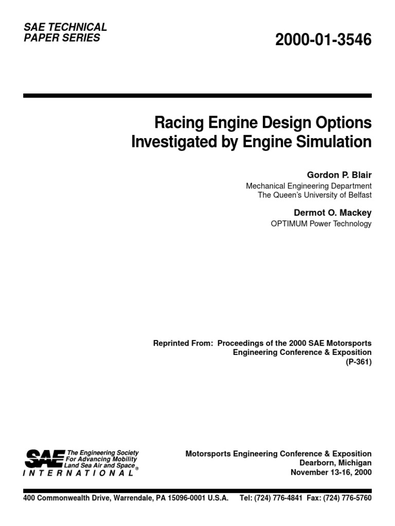 2000-01-3546BLAIR - MotoGP Engine Design 900cc Triple | PDF | Computers ...