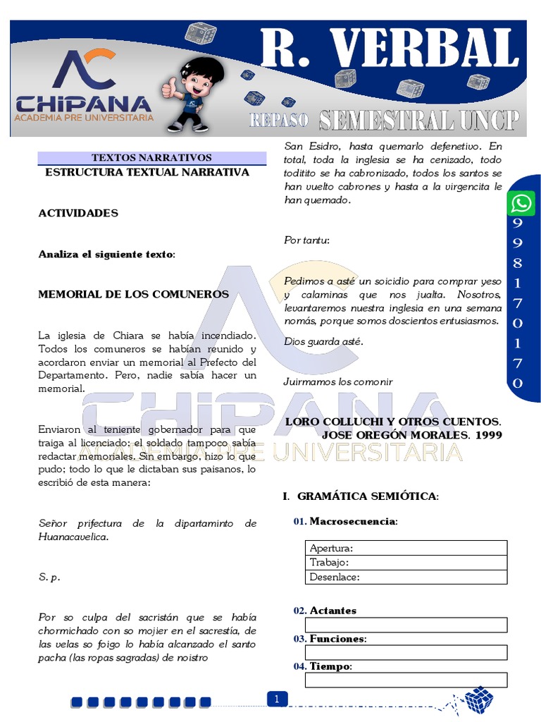 4.12 R. Verbal Chipana Preu | PDF | Narración | Don Quijote