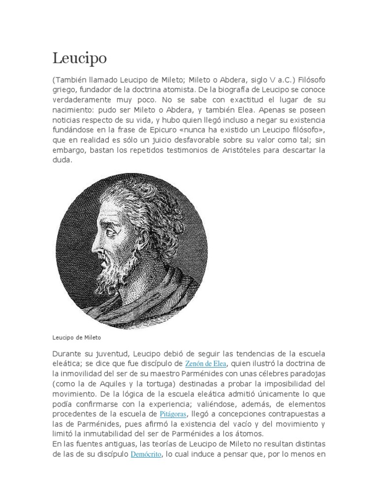 Lepucipo de Mileto | PDF