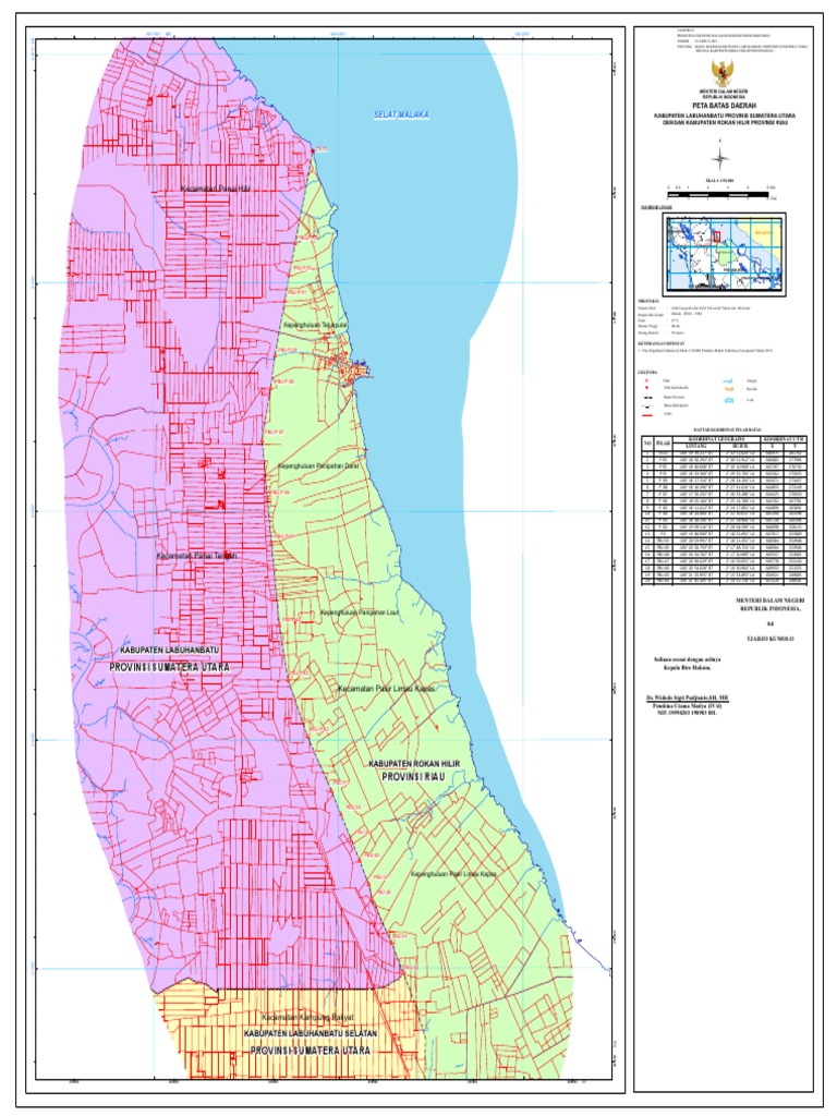 Peta Kab. Labuhan Batu - Kab. Rokan Hilir No.56 TH 2018 | PDF