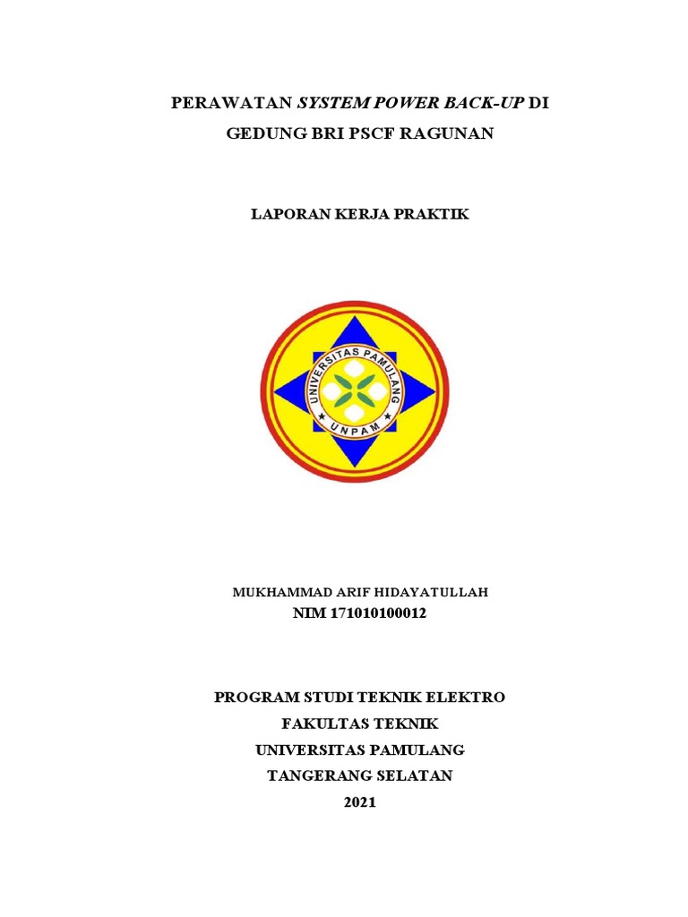 PERAWATAN SYSTEM POWER BACK-UP DI GEDUNG BRI PSCF RAGUNAN (Rev) | PDF