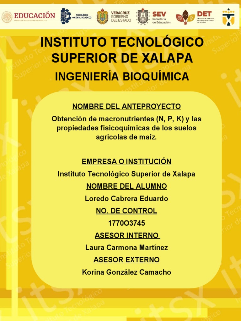 Anteproyecto Protocolo | PDF | Suelo | Ph