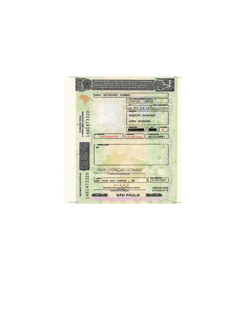 Documento CNH Mami Shimasaki | PDF