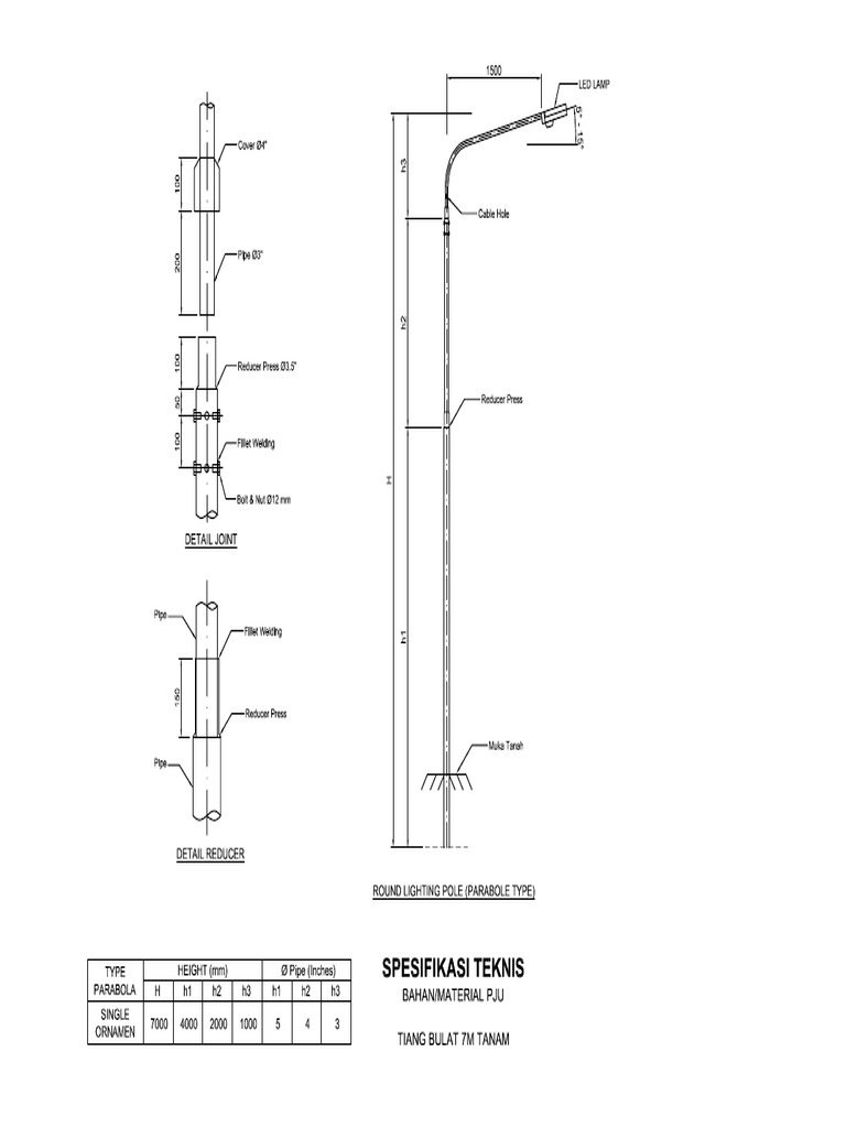 Gambar Tiang PJU 7M | PDF