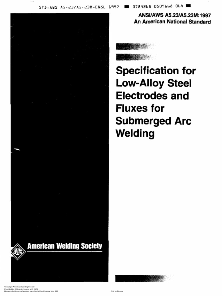 Ansi-Aws A5.23-A5.23m | PDF | Welding | Construction