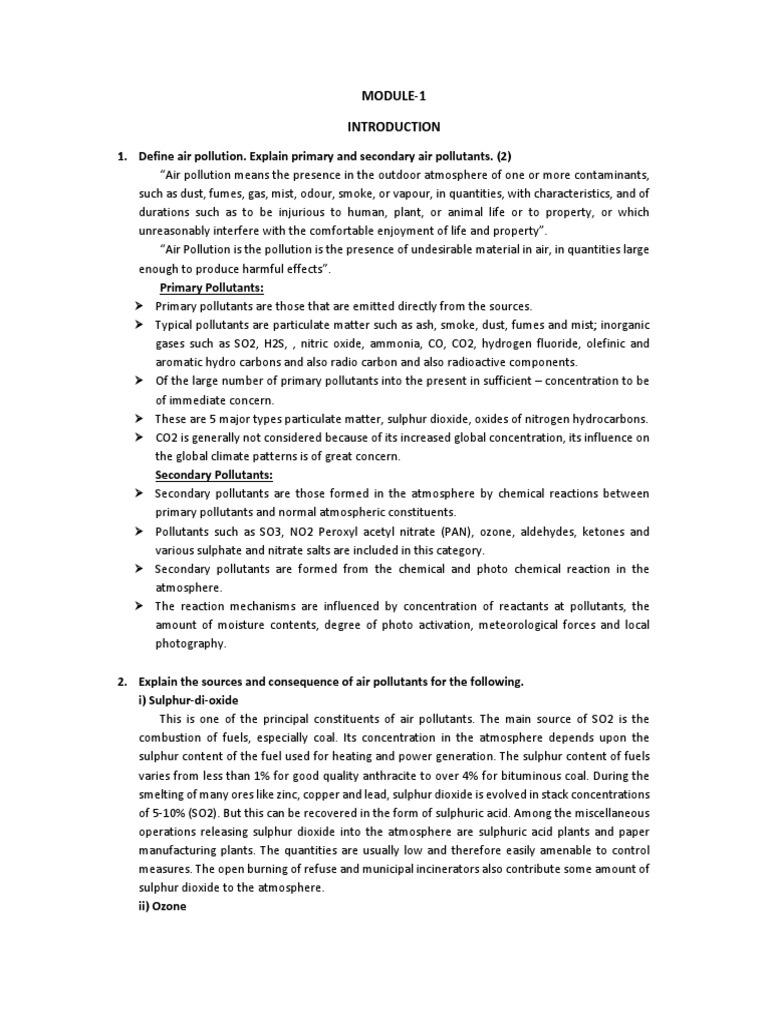 Understanding Air Pollution and Its Effects | PDF | Atmosphere Of Earth ...