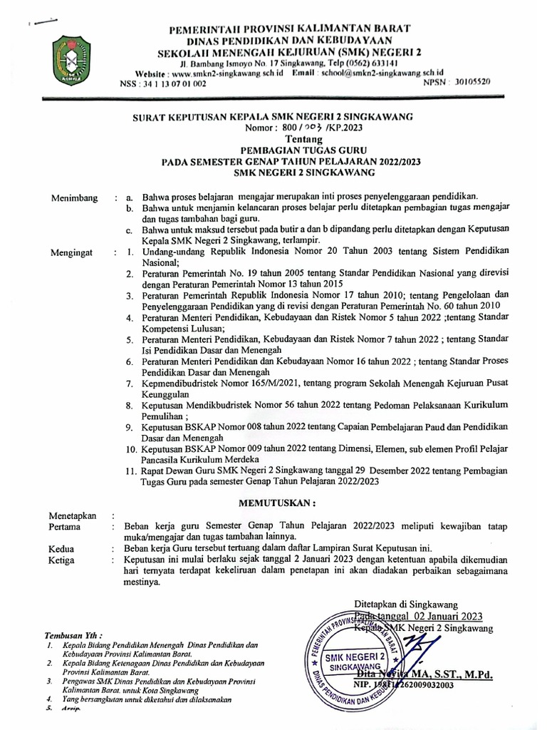 SK Jam Mengajar 2023 | PDF