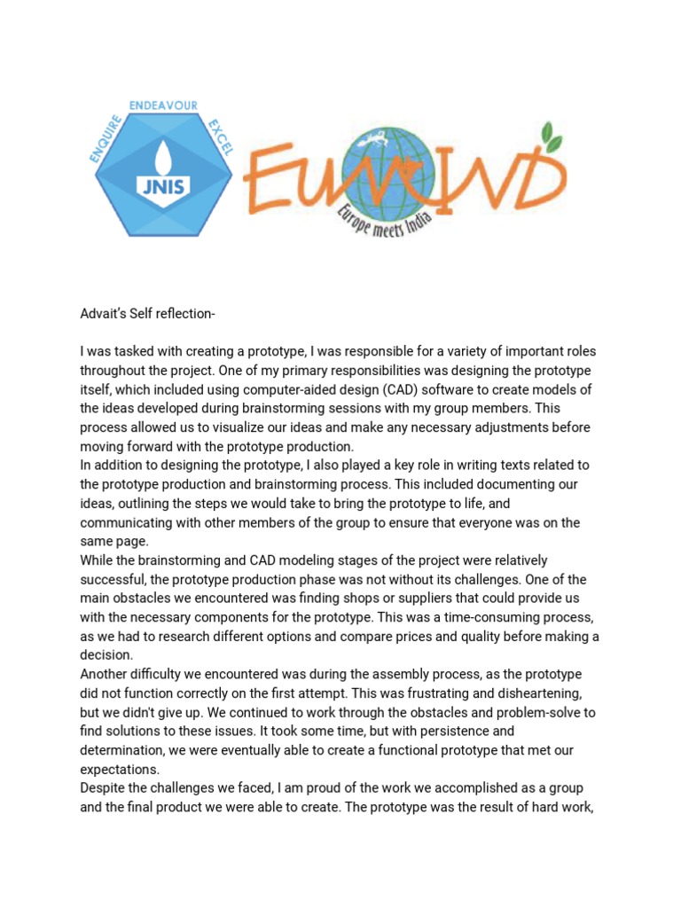 Group 6 Self Reflections | PDF | Entrepreneurship | Brainstorming