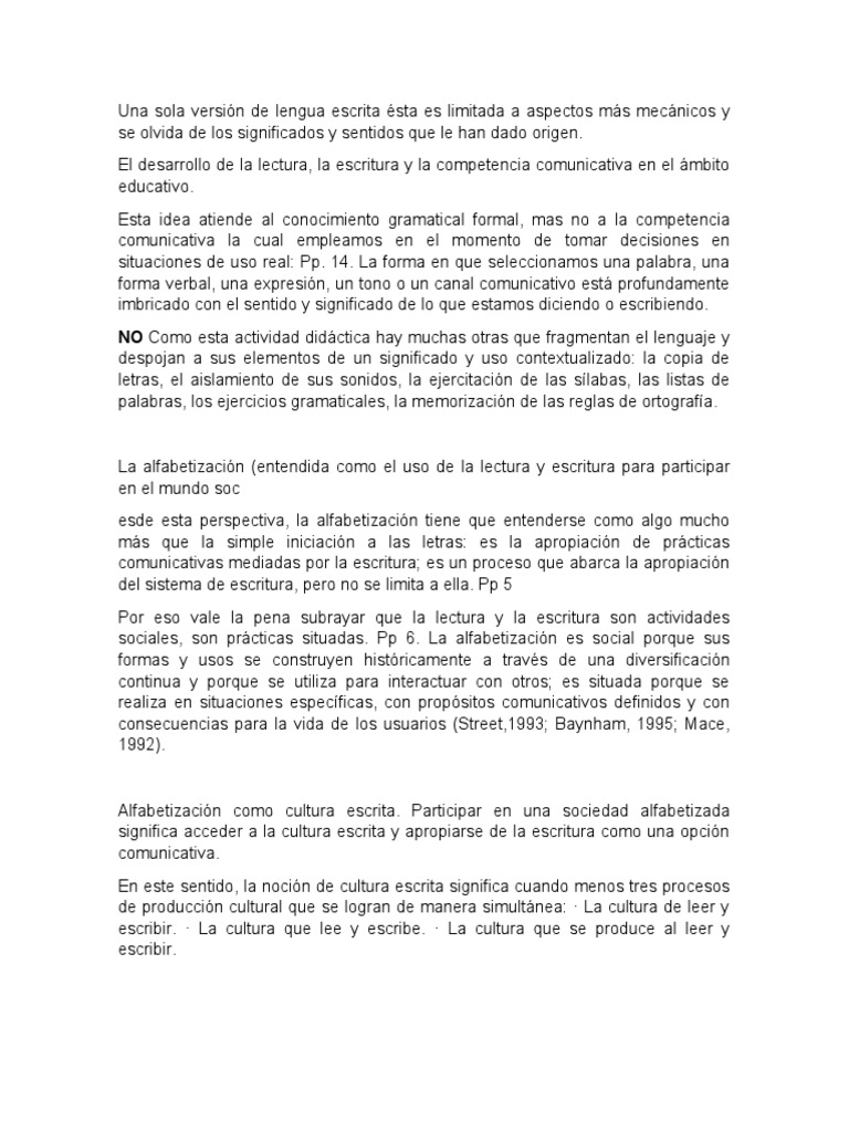 La Importancia Del Contexto en La Alfabetización Judith Kalman | PDF ...