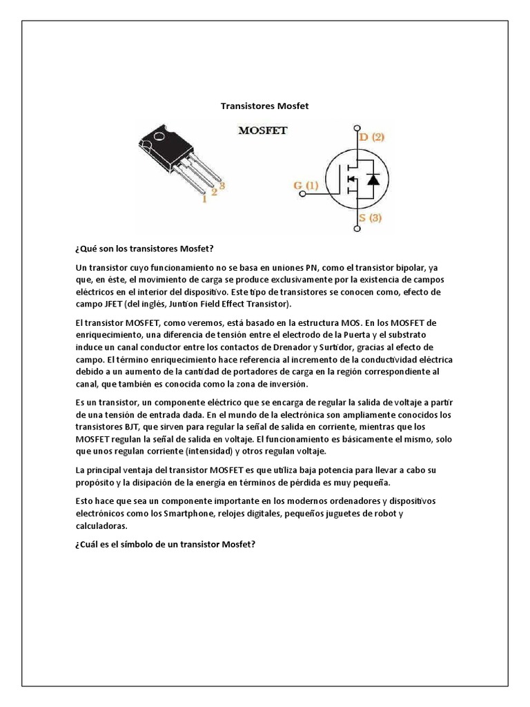 Transistores Mosfet | PDF