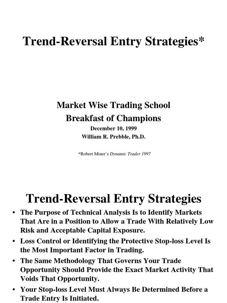 Market Wise Reversal Entry Strategies | PDF | Market Trend | Technical ...