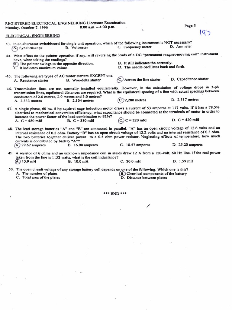 IMG - 0749 EE PreBoard Exam 197 | PDF | Electronic Engineering | Electrical Engineering