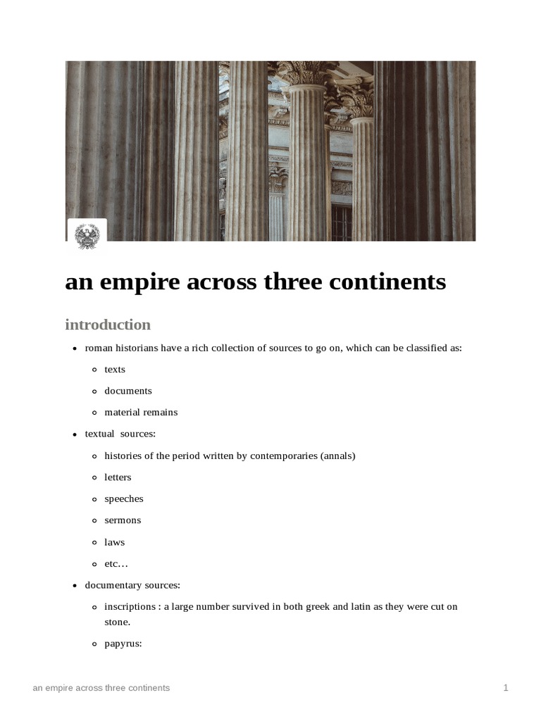 An Empire Across Three Continents | PDF | Roman Empire | Justinian I