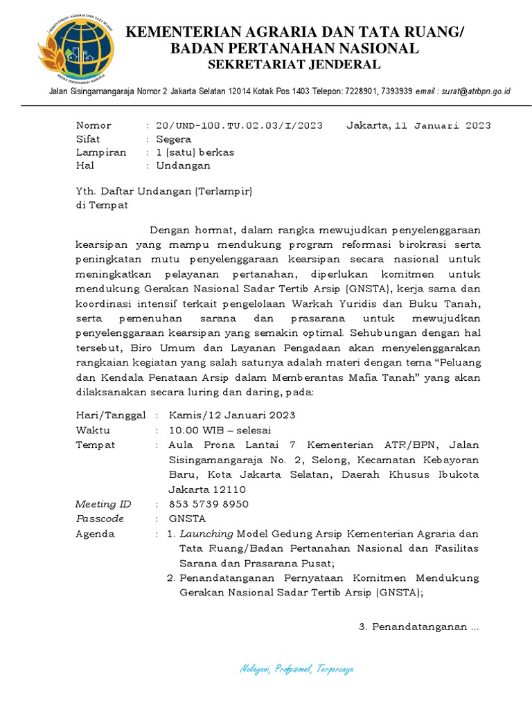 Und Launching Arsip Dan GNSTA 2200 | PDF