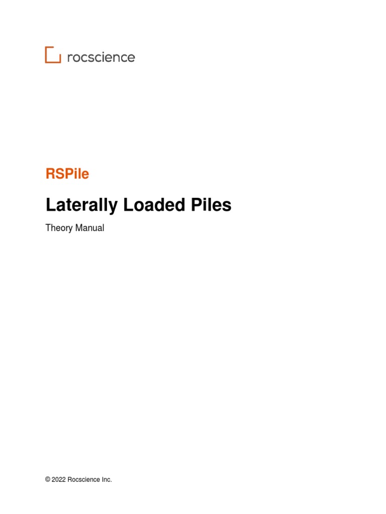 RSPile Laterally Loaded Pile Theory | PDF | Bending | Beam (Structure)