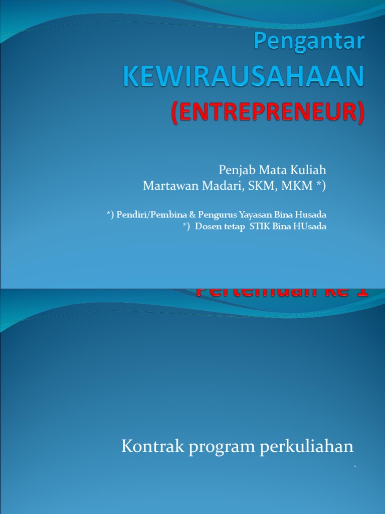 Kontrak Program 1 | PDF