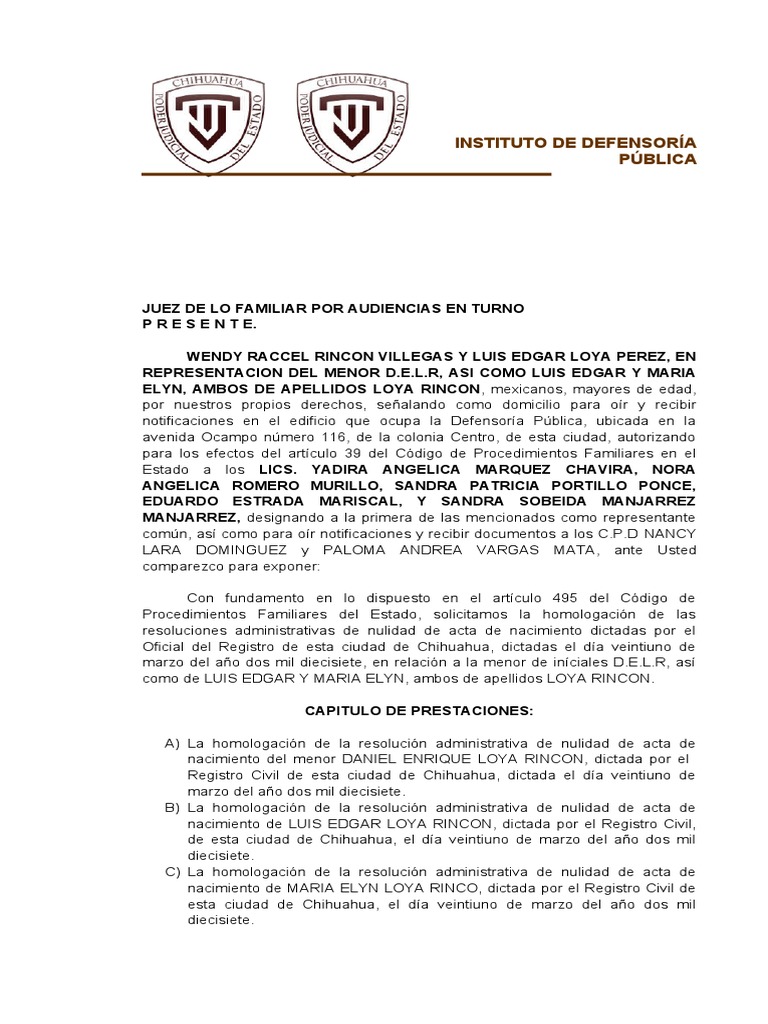 Homologacion Sentencia de Divorcio Registro Civil | PDF | Demanda judicial | Instituciones sociales