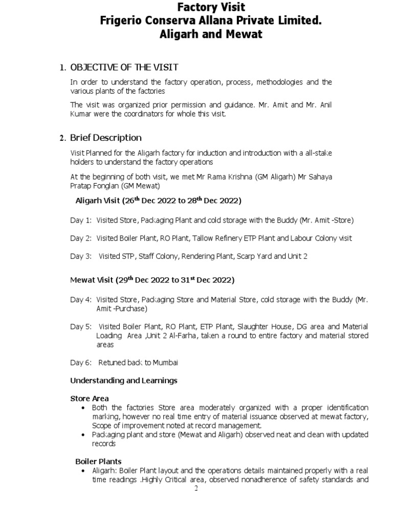 Visit Report | PDF | Data Management | Information Technology Management