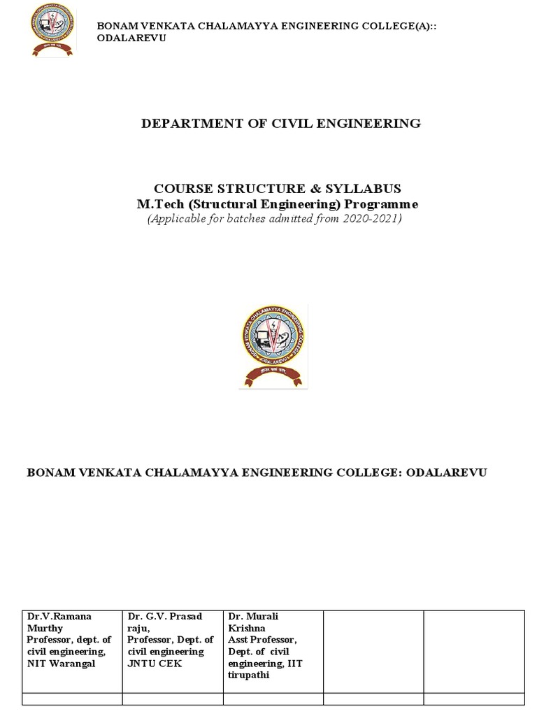 M. Tech Structural Engineering | PDF | Stress (Mechanics) | Foundation (Engineering)