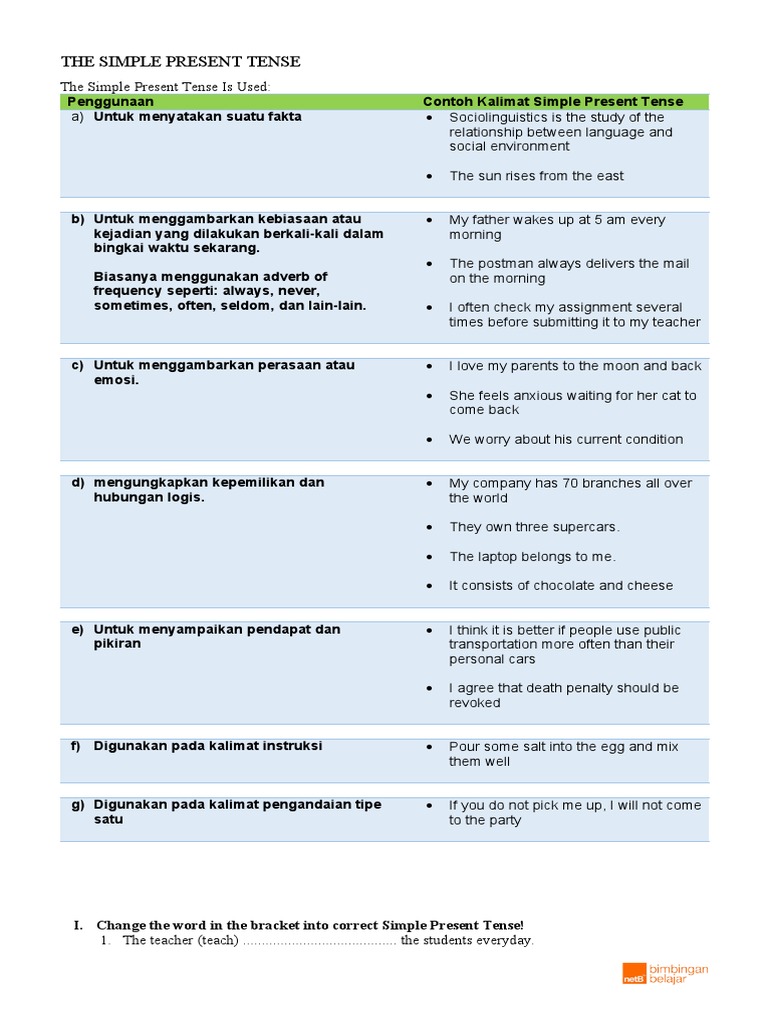 Simple Present Tense | PDF