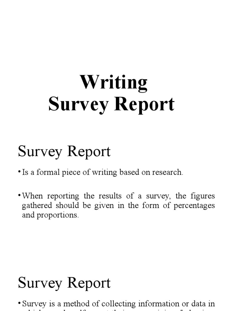 Writing Survey Report | PDF | Survey Methodology | Cognitive Science