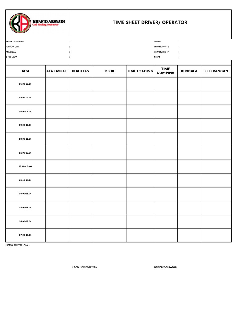 001.form p2h Driver Ka | PDF