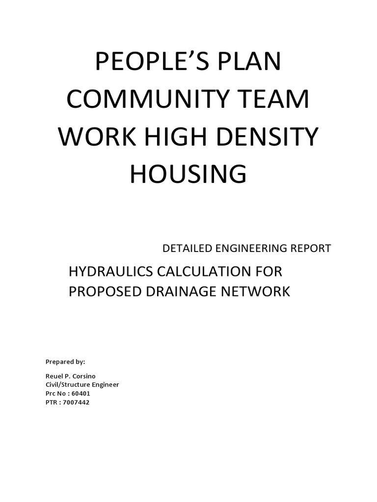 Detailed Engineering Report for the Proposed Drainage Network of the ...