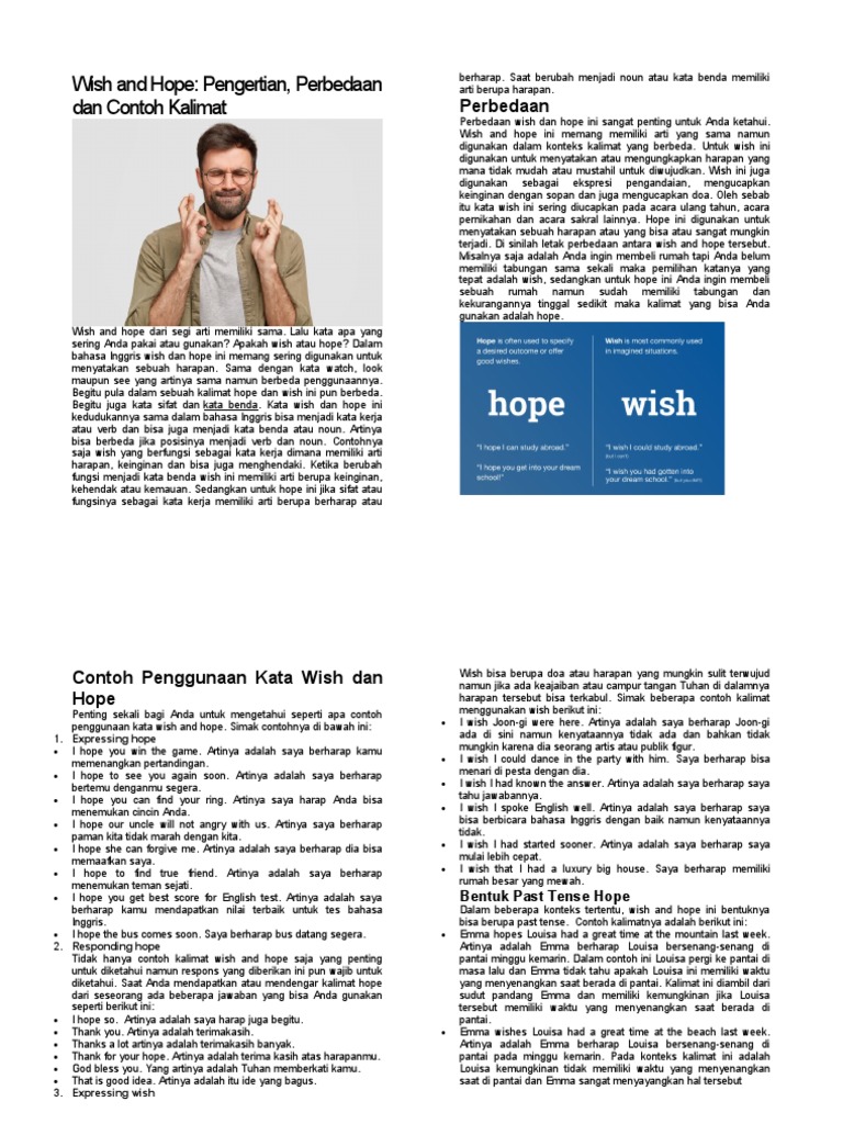 Wish and Hope | PDF