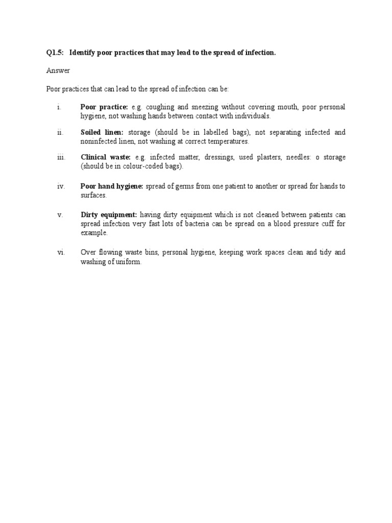 Identifying Poor Practices in Infection Control | PDF | Social Science ...