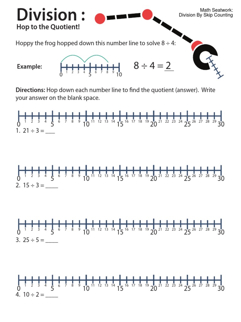 Math SW 1 - Division by Skip Counting | PDF