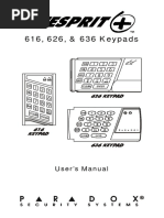 User Manual Paradox SP Series K32LCD Keypad Alarm | PDF | Software ...