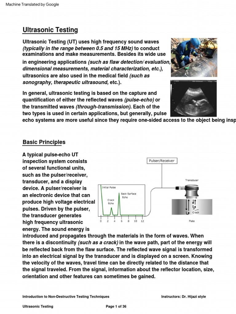 Ultrasonic Testing | PDF | Waves | Decibel