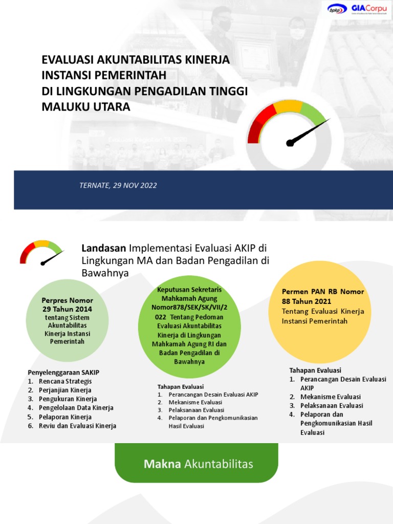 Evaluasi AKIP Pengadilan Tinggi Maluku Utara | PDF