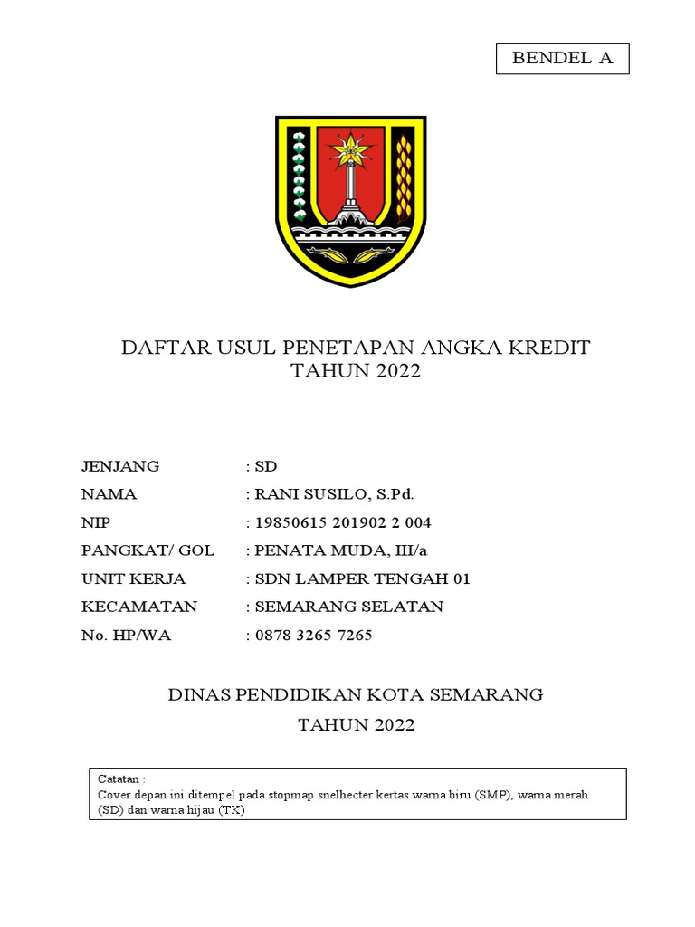 Format Dupak 2022 Bendel A, B, C, D, e | PDF