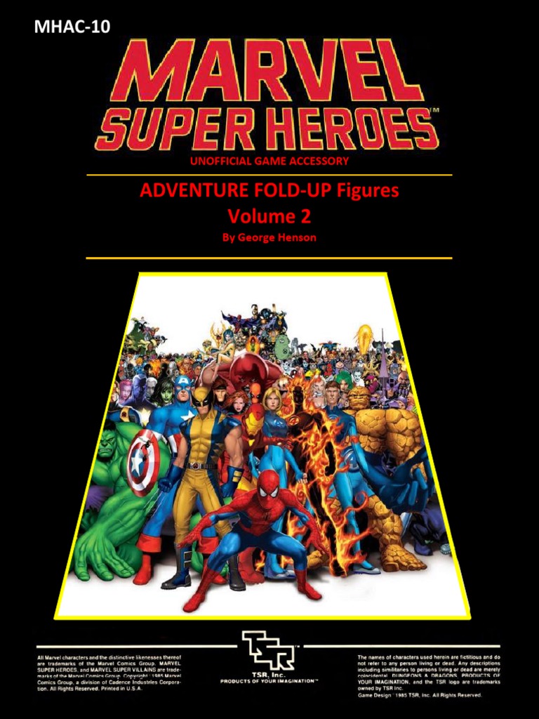 Netbook - MHAC-10.Adventure - Fold-Up - Figures.Vol 2 | PDF | Marvel Comics