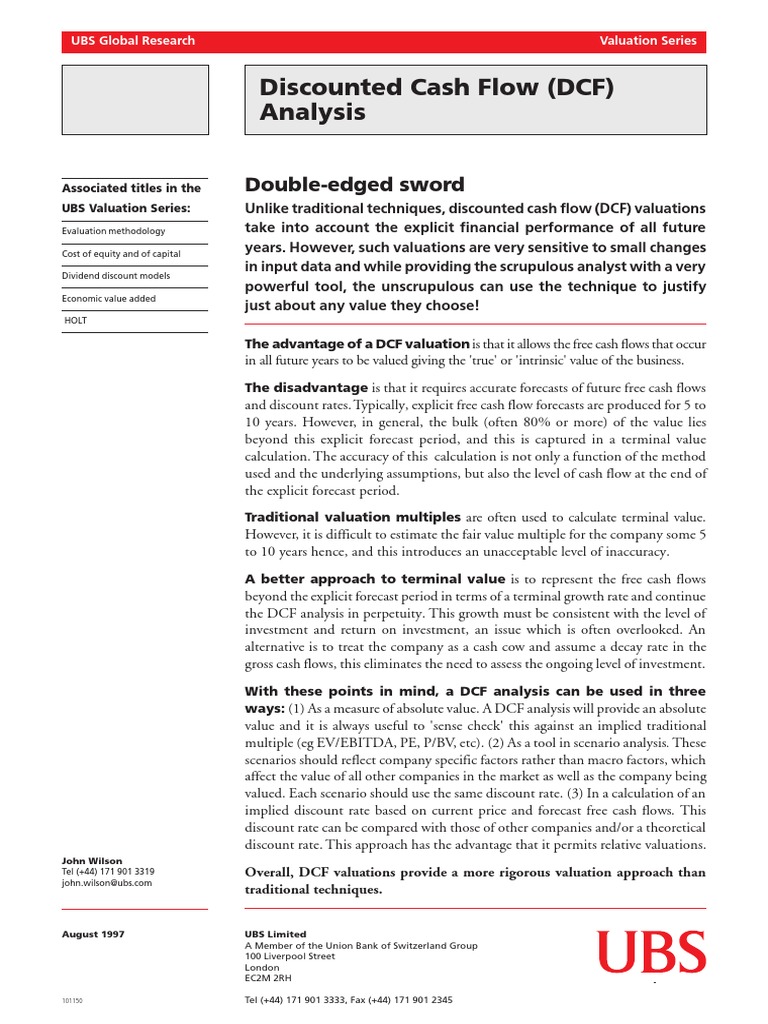 DCF1 | PDF | Discounted Cash Flow | Valuation (Finance)