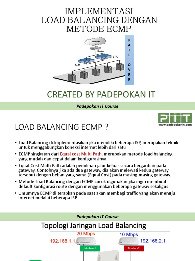 Implementasi Load Balancing Dengan Metode ECMP | PDF Implementasi Load Balancing Dengan Metode ECMP | PDF