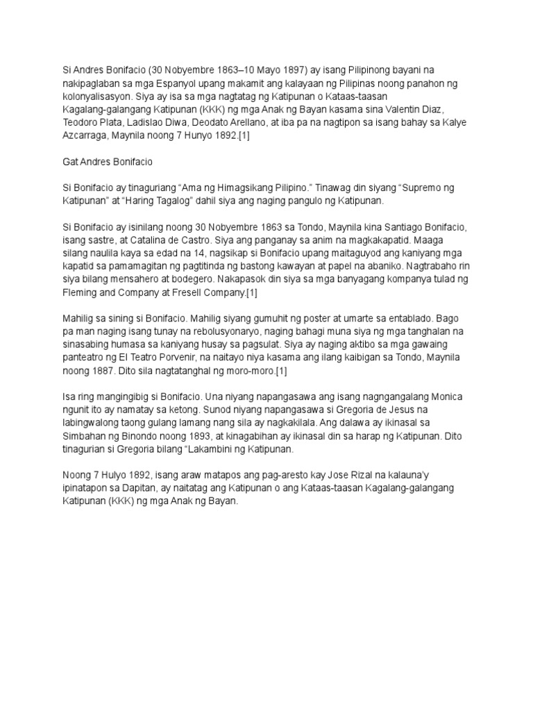 Andres Bonifacio | PDF